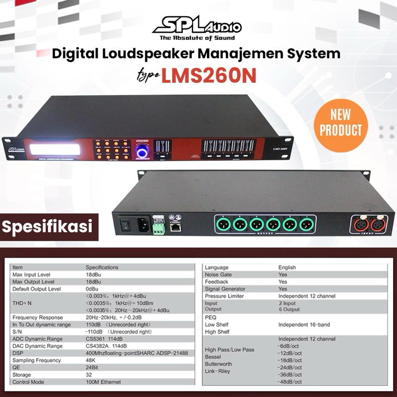 Jual Management DLMS SPL Audio LMS260N - 2 In 4 Out | Shopee Indonesia