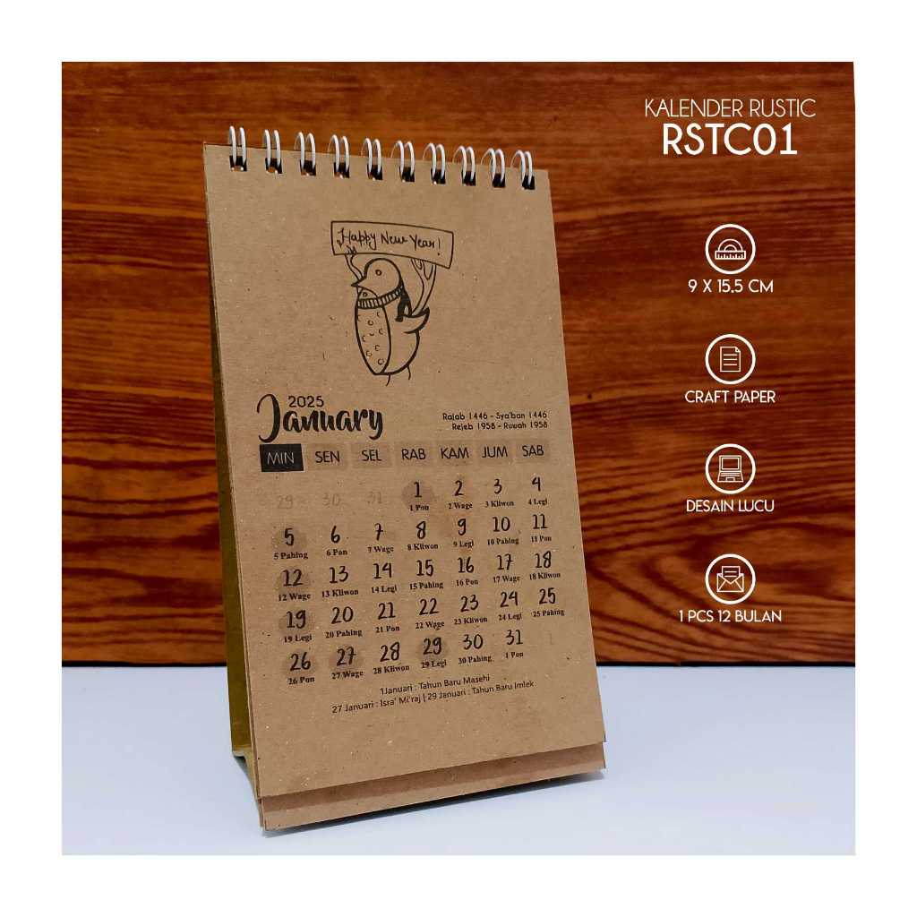 Jual 2025 KALENDER 2025 MEJA RUSTIC MINI - KALENDER MINI - KALENDER ...