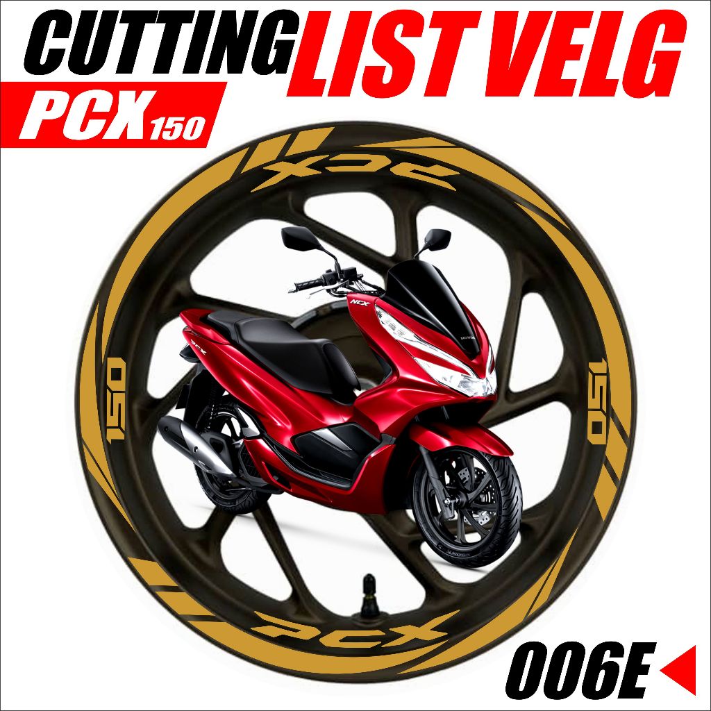 Jual (COD) STIKER VELG CUTTING PCX 150 2018 SAMPAI 2020 BAHAN ...