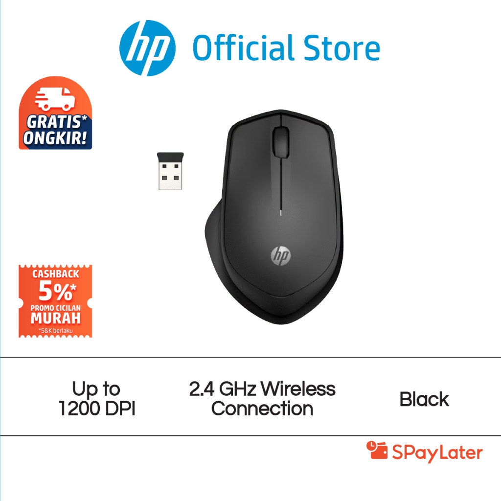 Jual Mouse Wireless Silent HP 280 Windows 11 Windows 10 macOS Chrome OS ...