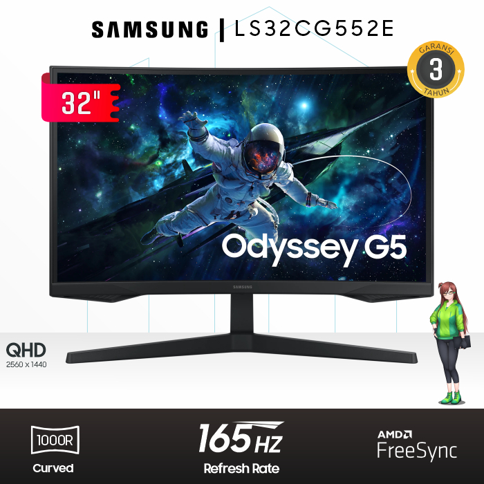 Jual SAMSUNG Odyssey G5 32" Curved QHD/2K 165Hz 1ms HDR10 FreeSync ...