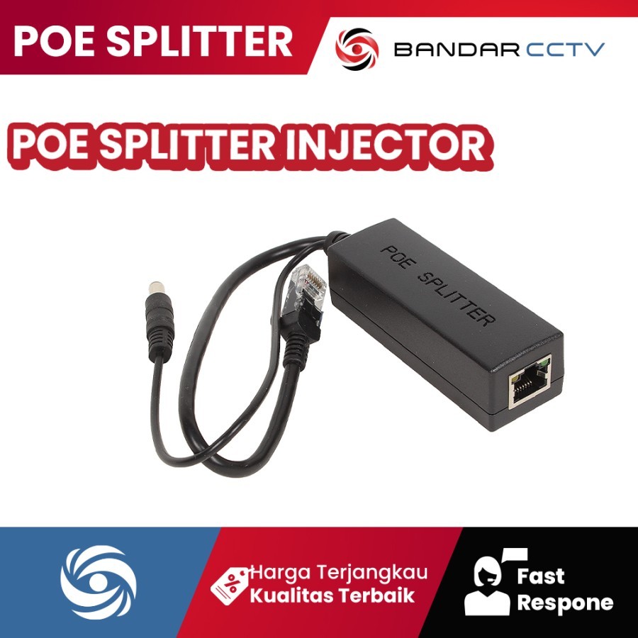 Jual PoE Splitter Injector 48V (Power Over Ethernet Splitter 48 Volt ...