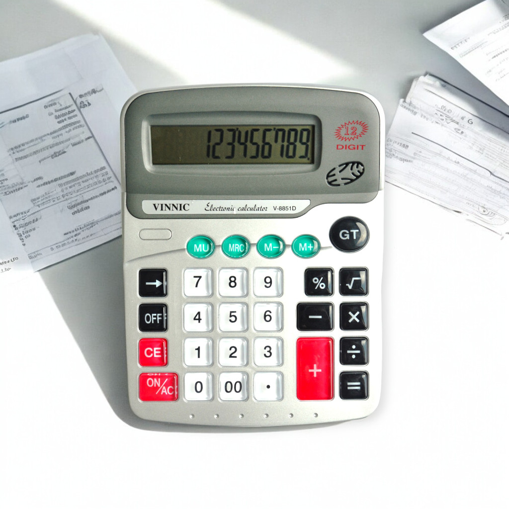 Jual Vinnic Kalkulator 12 Digits Ukuran Besar Kalkulator Dagang V8851D ...