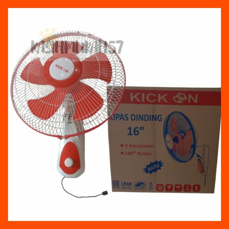 Jual KIPAS DINDING 16INCH KICK ON / KIPAS ANGIN LISTRIK DINDING 16 ...