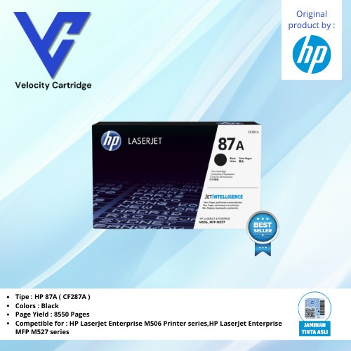 Jual Toner HP 87 A Black LaserJet HP Original (CF287A) | Shopee Indonesia