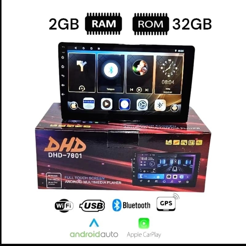 Jual DHD Head unit Android 9 inch 2/32 Dhd 7001 Carplay android Auto ...