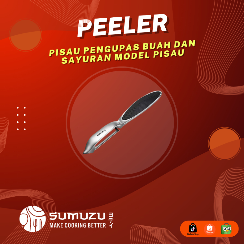 Jual SUMUZU Peeler Alat Pisau Pengupas Kulit Buah / Sayuran Stainless Steel | Shopee Indonesia