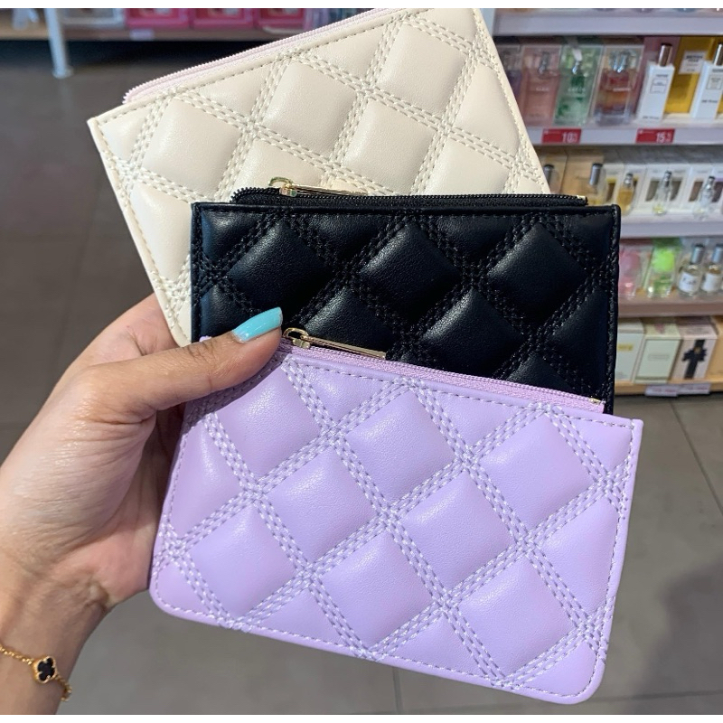Jual Miniso Women’s Diamond Pattern Quilted Top Zip Coin Purse | Shopee ...