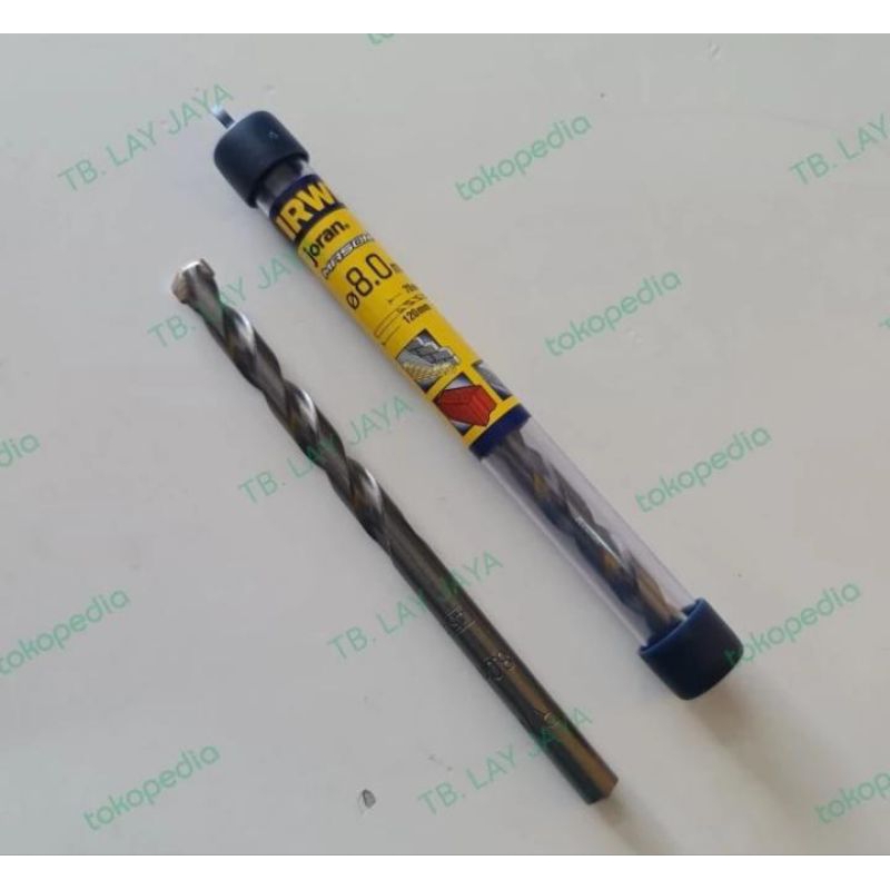 Jual Bor Beton 8mm / Mata Bor Fisher S8 / Irwin-Joran Drill 8mm ...