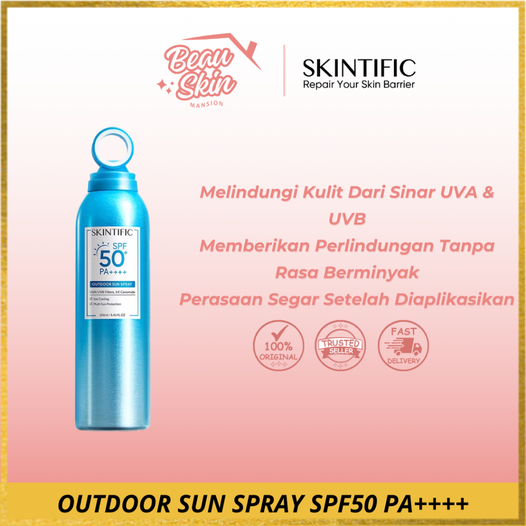 Jual SKINTIFIC Outdoor Sunscreen Spray SPF 50+ PA++++ UVA/UVB Filters ...