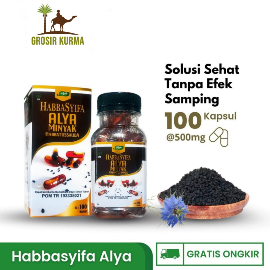 Jual Alya Minyak Habbatussauda Oil Cair isi 100 Kapsul Jintan Hitam ...