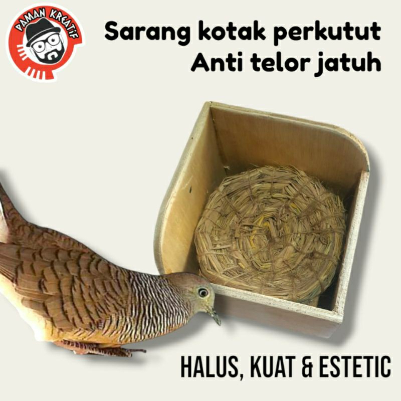 Jual kotak sarang perkutut multiplek plus sarang jerami kuat kokoh ...