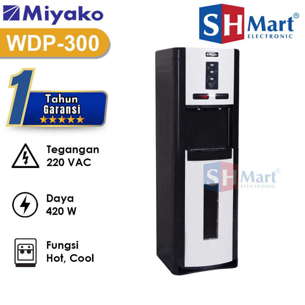 Jual DISPENSER GALON BAWAH MIYAKO WDP300 / WDP-300 HOT & COOL GARANSI ...