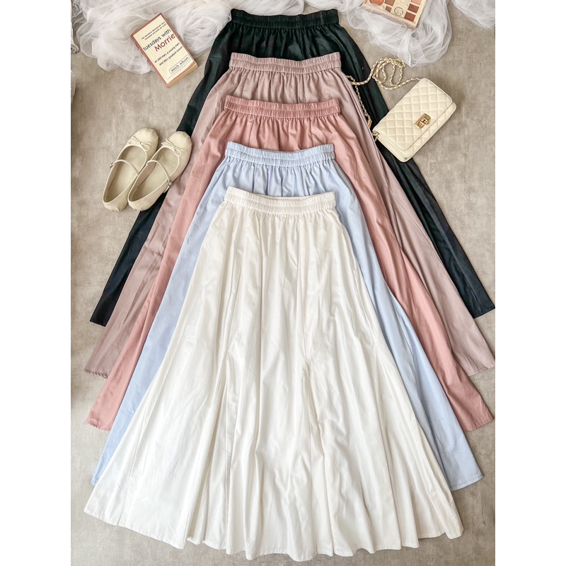 Jual Annette Poplin Skirt by Kimka Hijab | Rok Poplin Kasual Cantik ...