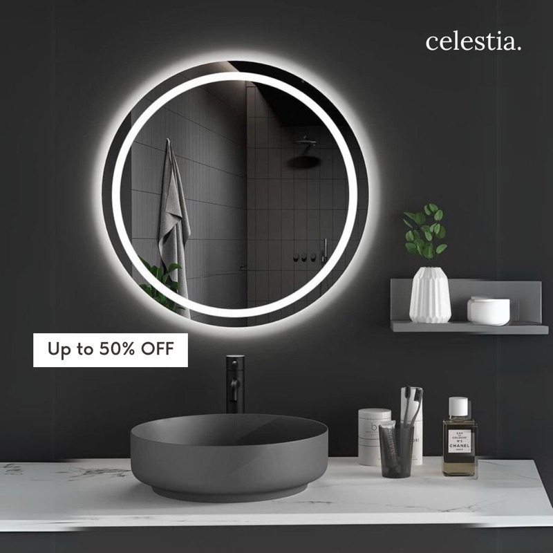 Jual Cermin LED Bulet Touchscreen Sanblast Ukuran Besar Cermin Kamar ...