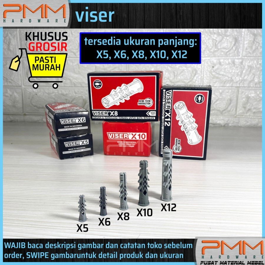 Jual viser X5 X6 X8 X10 X12 | fiser pelindung tembok lubang dinding ...