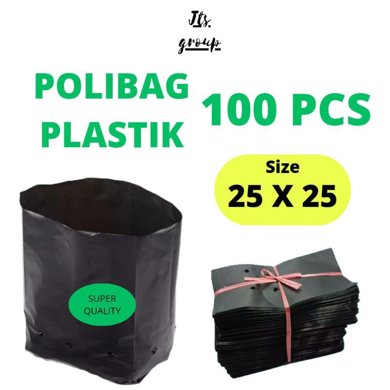Jual Polybag paket 100 pcs ukuran 25 x 25 cm polibag tanaman | Shopee ...