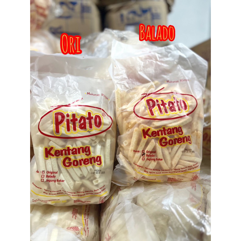 Jual Pitato Snack Kentang Goreng (Original / Balado /Jagung Bakar) 250 ...