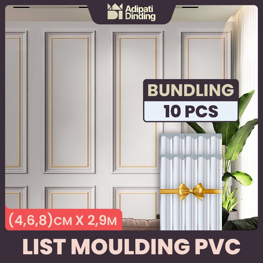Jual Adipati Home Decoration - Paket 10 Pcs !!! List Moulding Bahan PVC ...