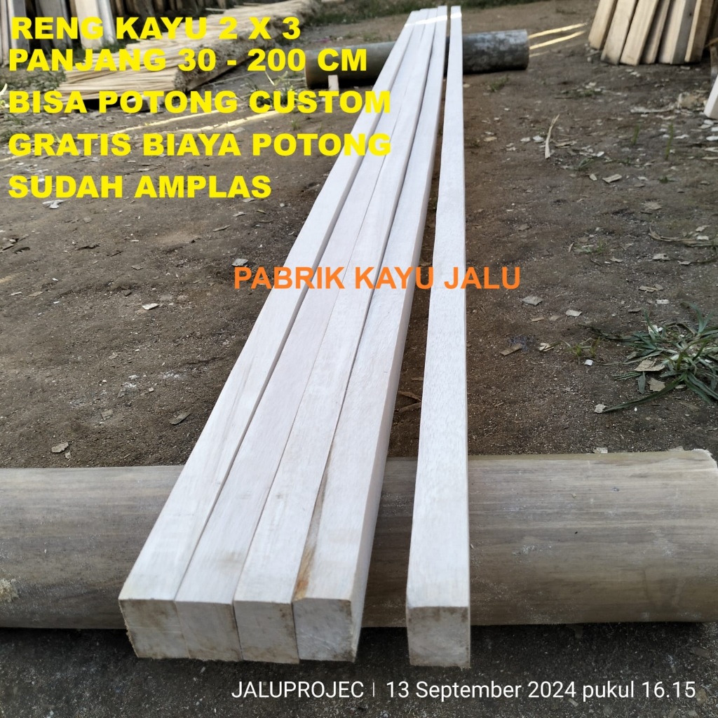 Jual List Kayu Reng Ukuran 2x3x200 Kayu Reng Sudah Halus Amplas ...