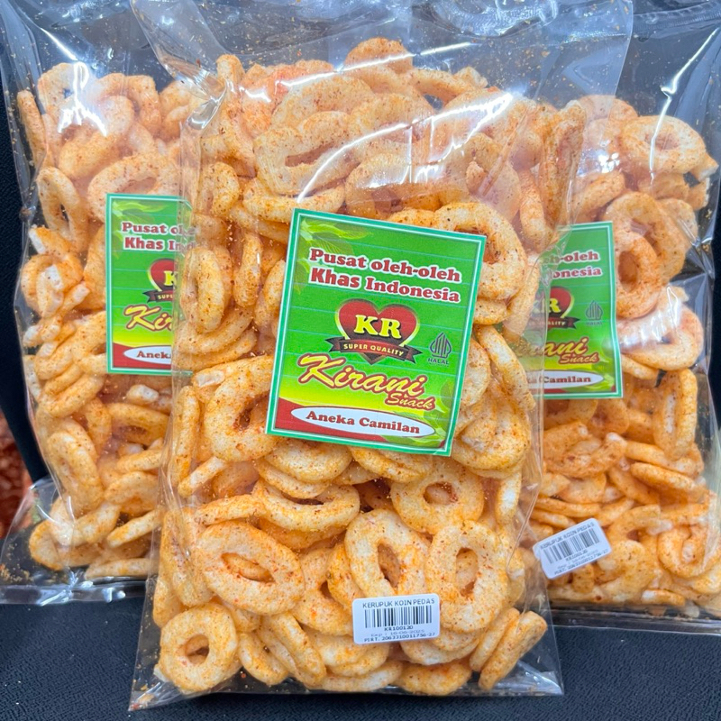 Jual KERUPUK KOIN PEDAS KERUPUK RING EXTRA PEDAS | Shopee Indonesia
