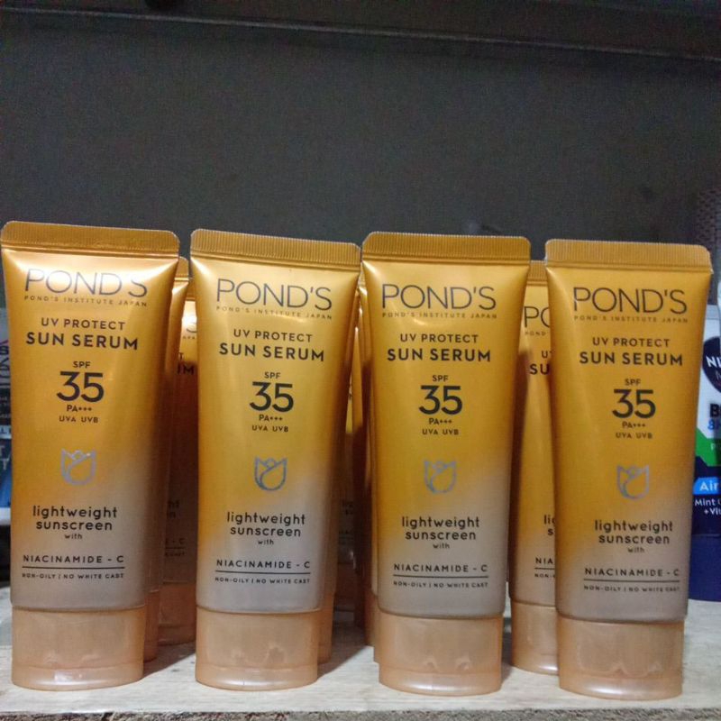Jual Ponds UV protect sun serum|sunscreen spf 35pa++ 30 gram | Shopee ...