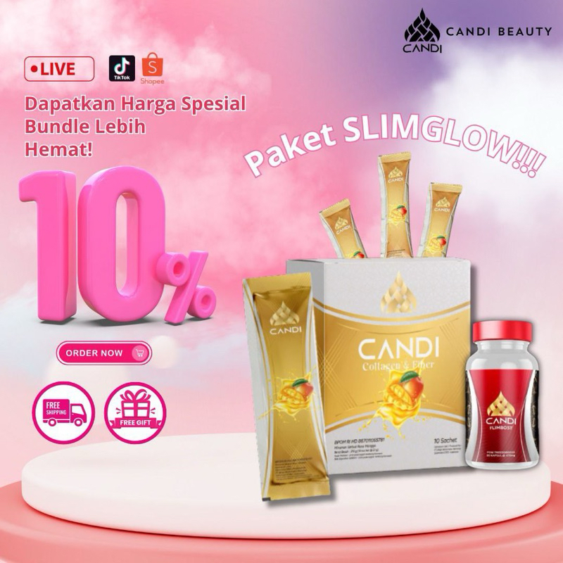 Jual CANDI FLIMBOST 30 kapsul & CANDI COLLAGEN FIBER 10pcs | Shopee Indonesia