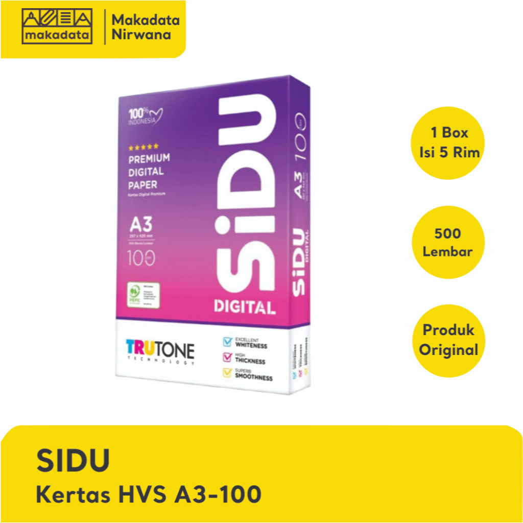 Jual SIDU KERTAS HVS/PRINT/FOTO COPY A3-100 (1 PCS) | Shopee Indonesia