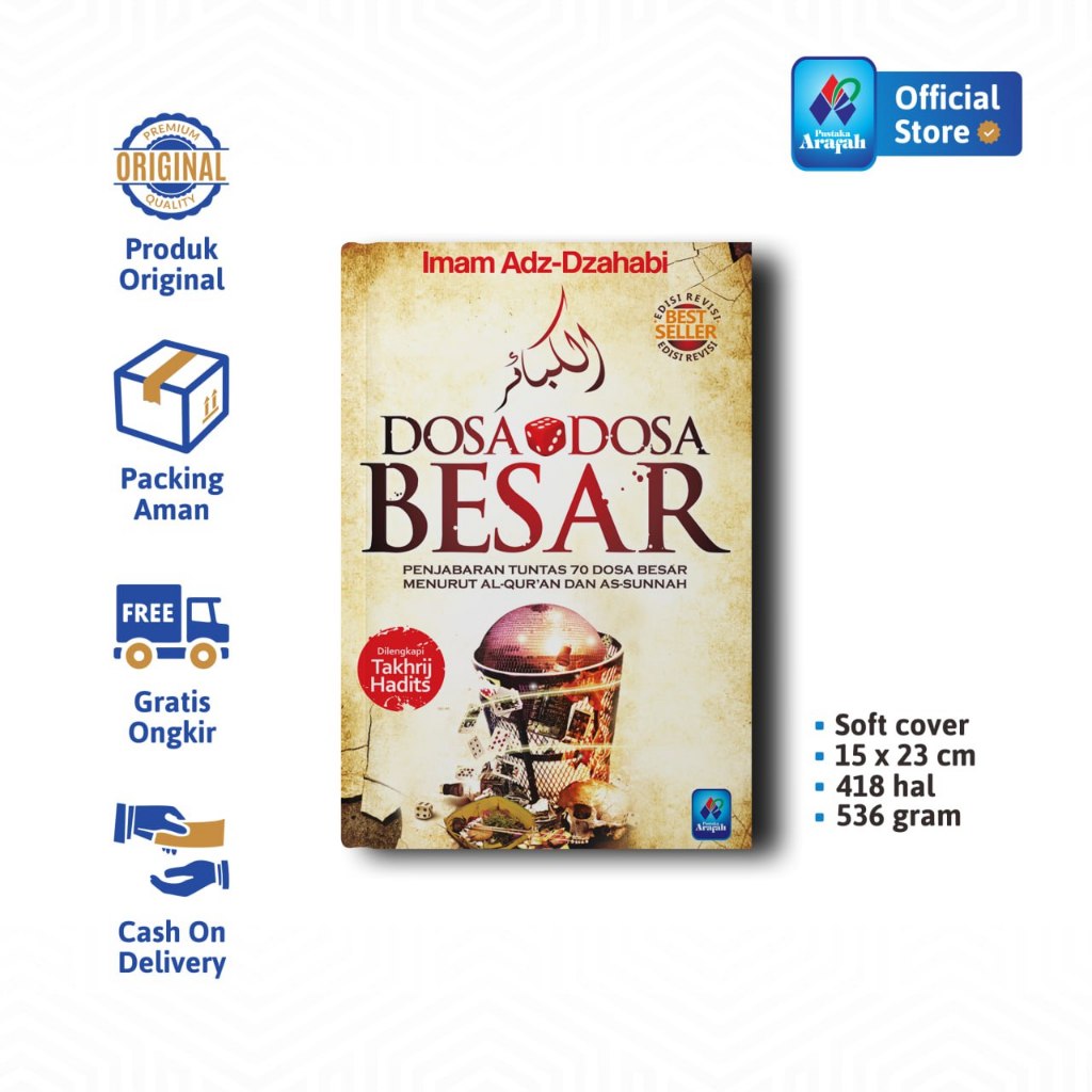 Jual Dosa Dosa Besar Al Kabair Karya Imam Adz Dzahabi Pustaka Arafah ...