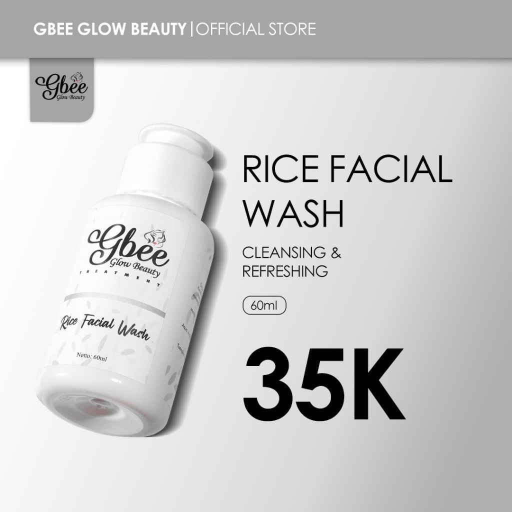 Jual Gbee Glow Beauty Rice Facial Wash - Sabun Pembersih Wajah 65ml ...