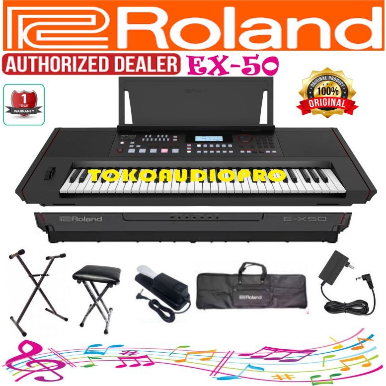 Jual Keyboard Roland EX50 Arranger Keyboard Roland Ex-50 Paket Roland E ...