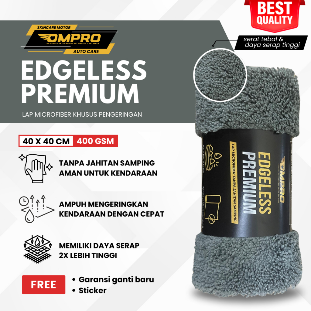 Jual Kain Lap Microfiber Edgeless Mobil Motor Lap Mikrofiber Microfiber ...