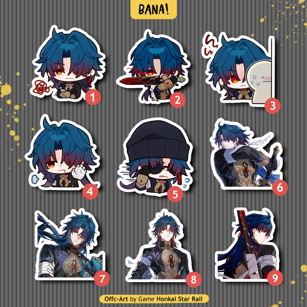 Jual Stiker BLADE Honkai Star Rail Bijian Stiker Anime Vinyl Premium ...