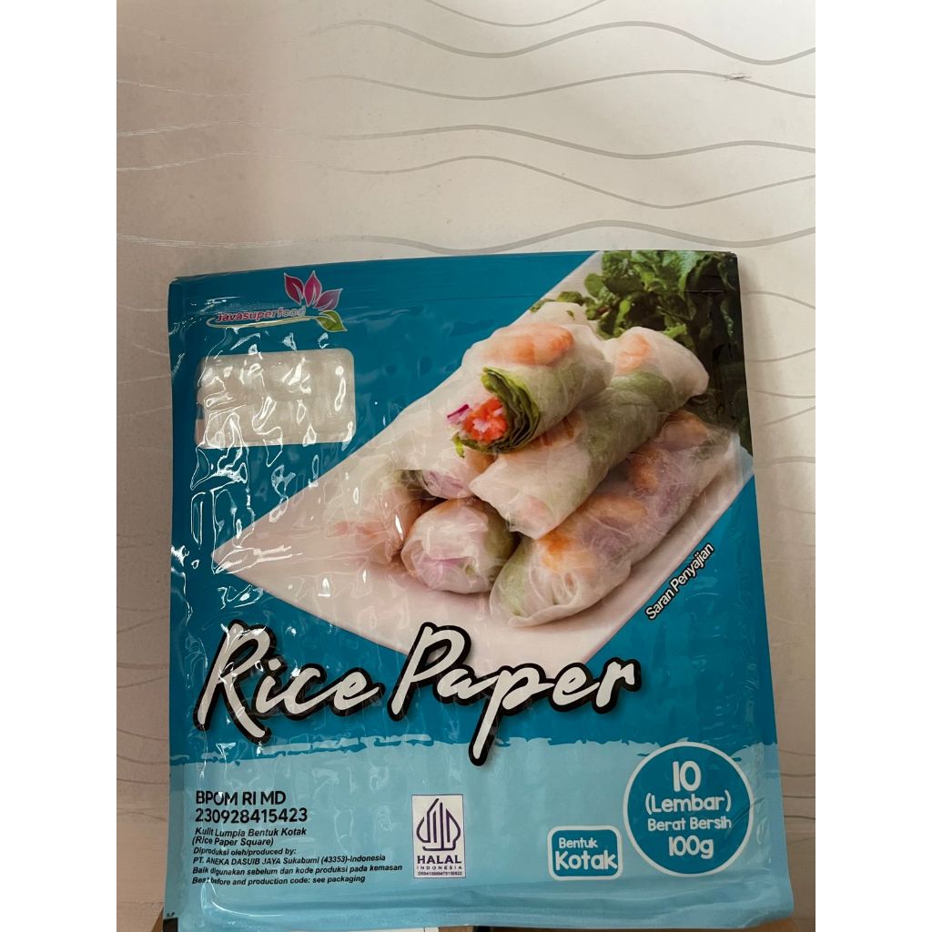 Jual RICE PAPPER KOTAK 200 GR KULIT LUMPIA VIETNAM 200 GR - (PK ...