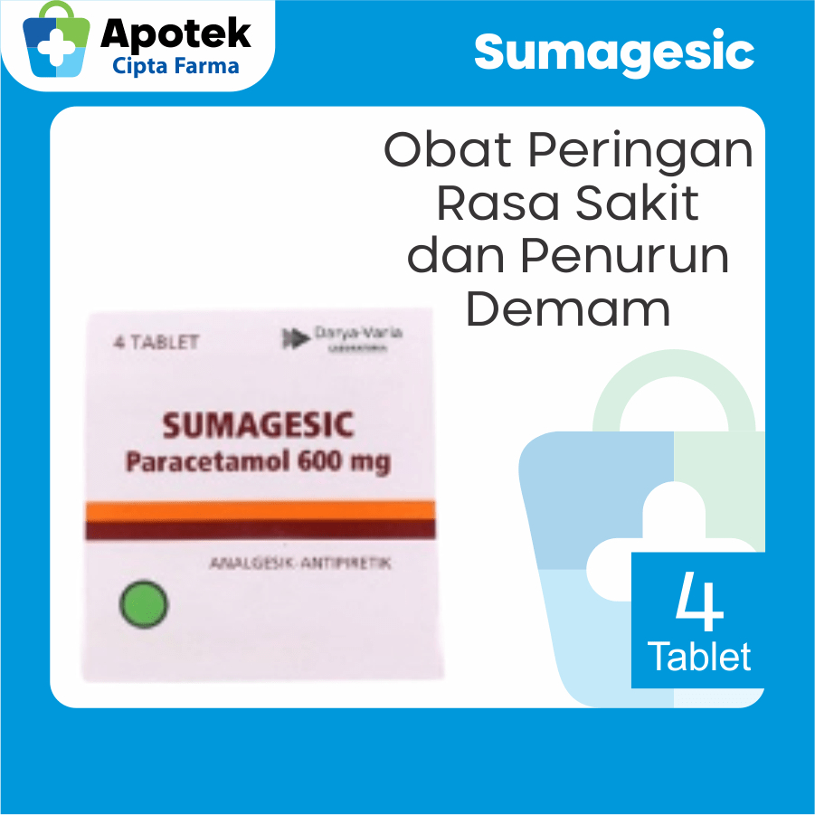 Jual Sumagesic Paracetamol 600mg Tablet Parasetamol Obat Sakit Kepala Penurun Panas Demam dan ...