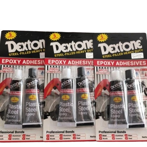 Jual Dextone Lem Besi 48gr 5 menit Lem baja / Lem kayu / Lem keramik ...
