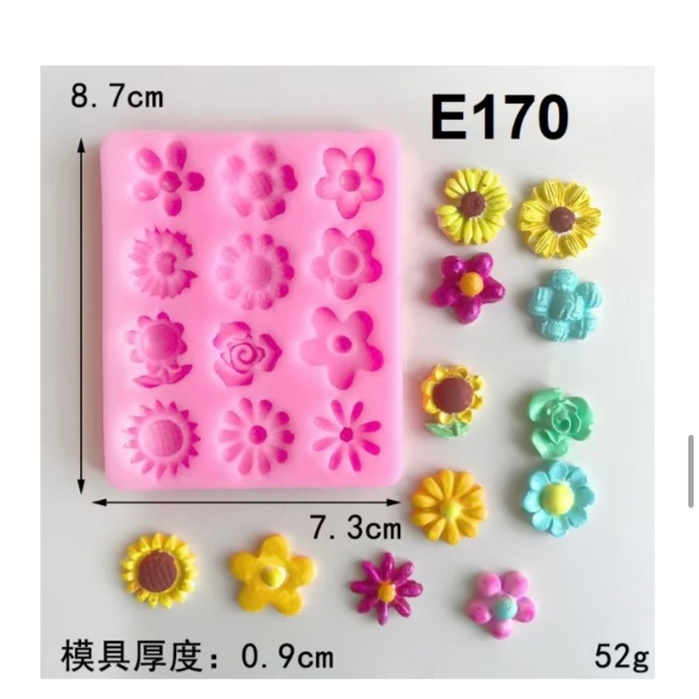 Jual E170 - Cetakan Silikon Fondant Puding Bunga Mawar | Shopee Indonesia