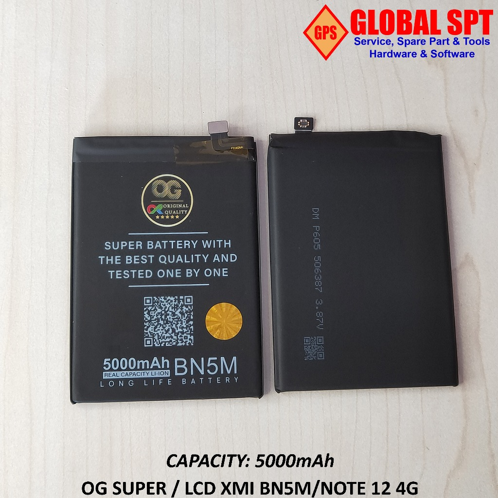 Jual OG SUPER / BATERAI XIAOMI BN5M / NOTE 12 4G / BATRE / BATERE ...