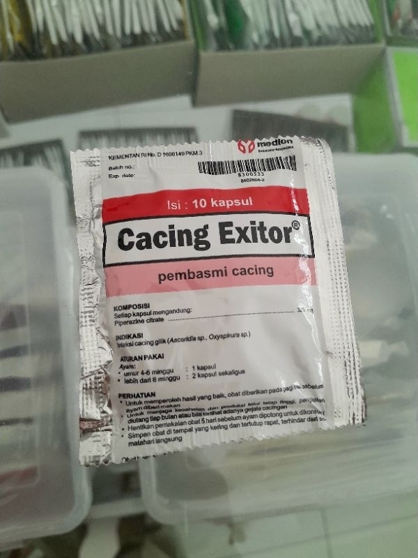 Jual Obat Cacing Ayam Cacing Exitor isi 10 Kapsul | Shopee Indonesia