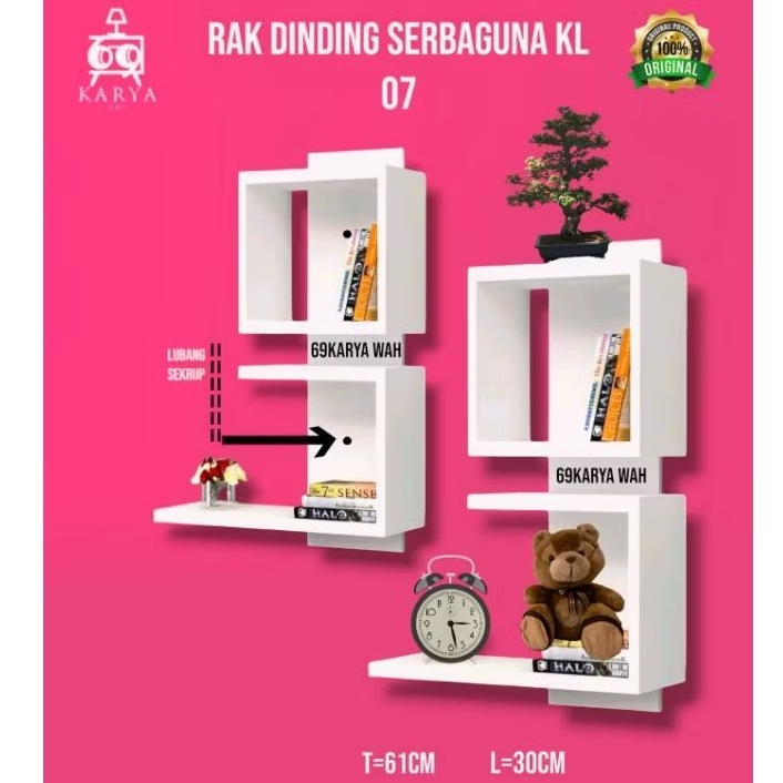 Jual RAK DINDING SERBAGUNA MINIMALIS AESTHETIC MULTIFUNGSI MODERN TIPE ...
