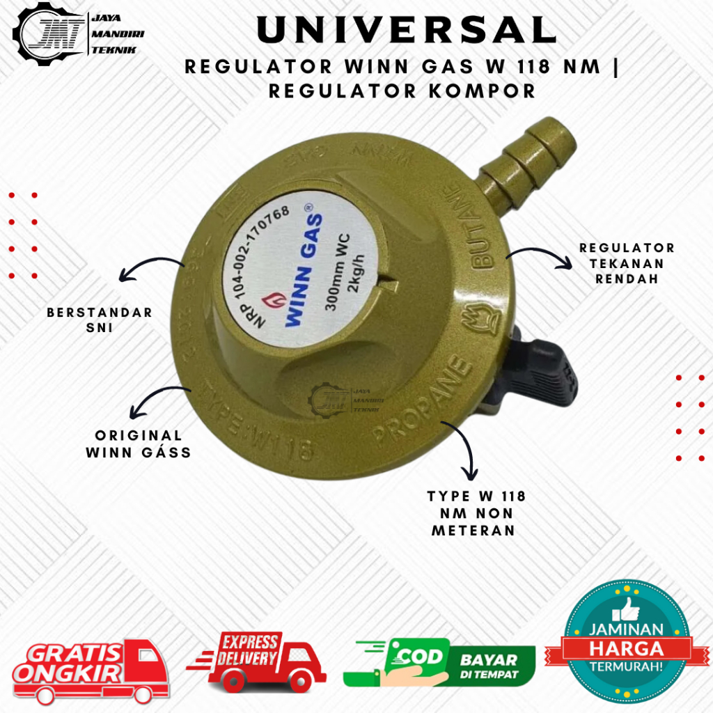 Jual JMT - Regulator Winn Gas TYPE W 118 Nm | Regulator Kompor | Shopee ...