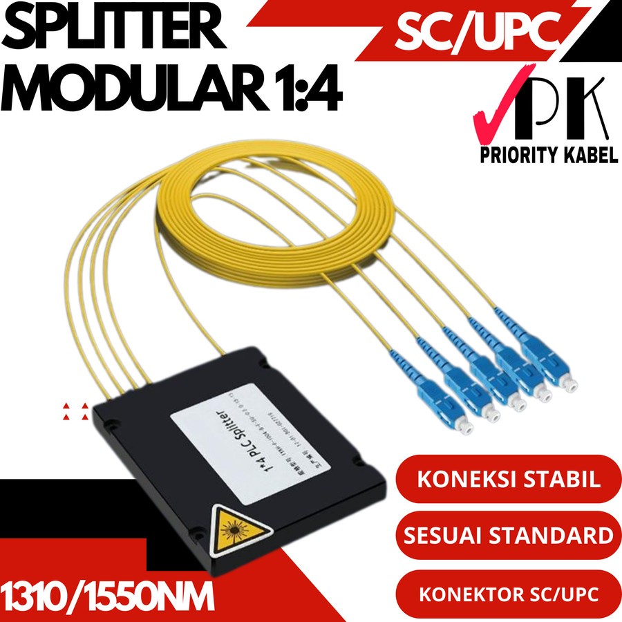 Jual Pasif Splitter 1:4 1/4 Modular SC UPC SC APC Passive Spliter 1x4 ...
