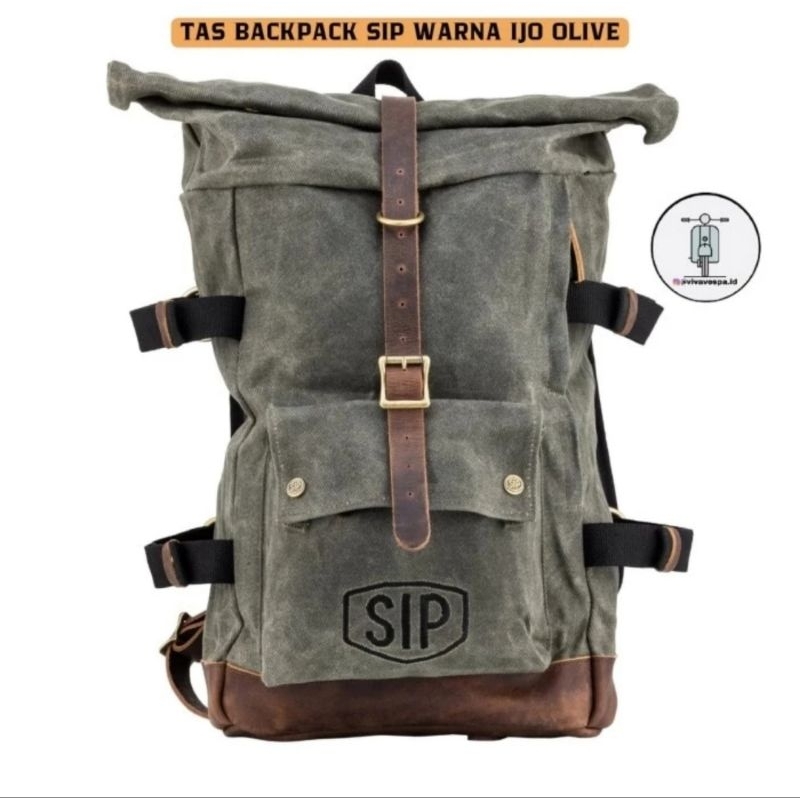 Jual Tas backpack SIP warna hijau olive | Shopee Indonesia