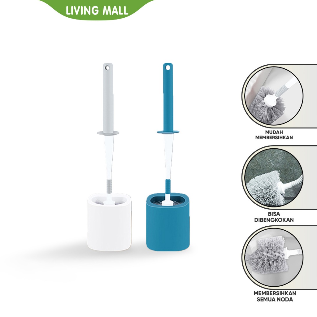Jual LIVING MALL Sikat WC Toilet D67 Toilet Brush Alat Pembersih Kamar ...