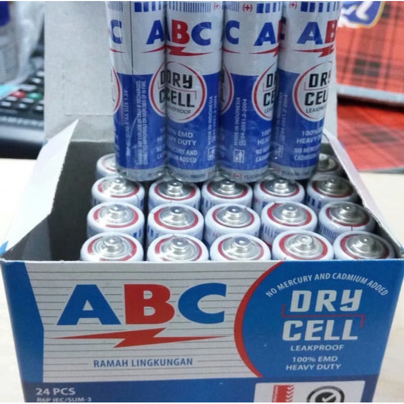Jual BATERAI ABC AA ZINC R6 BIRU BOX (ISI 24PCS), TERMURAH!!! | Shopee ...