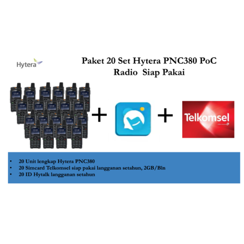 Jual 20 Set Poc Radio Hytera PNC380 Include Sim Card dan Hytalk Siap Pakai | Shopee Indonesia