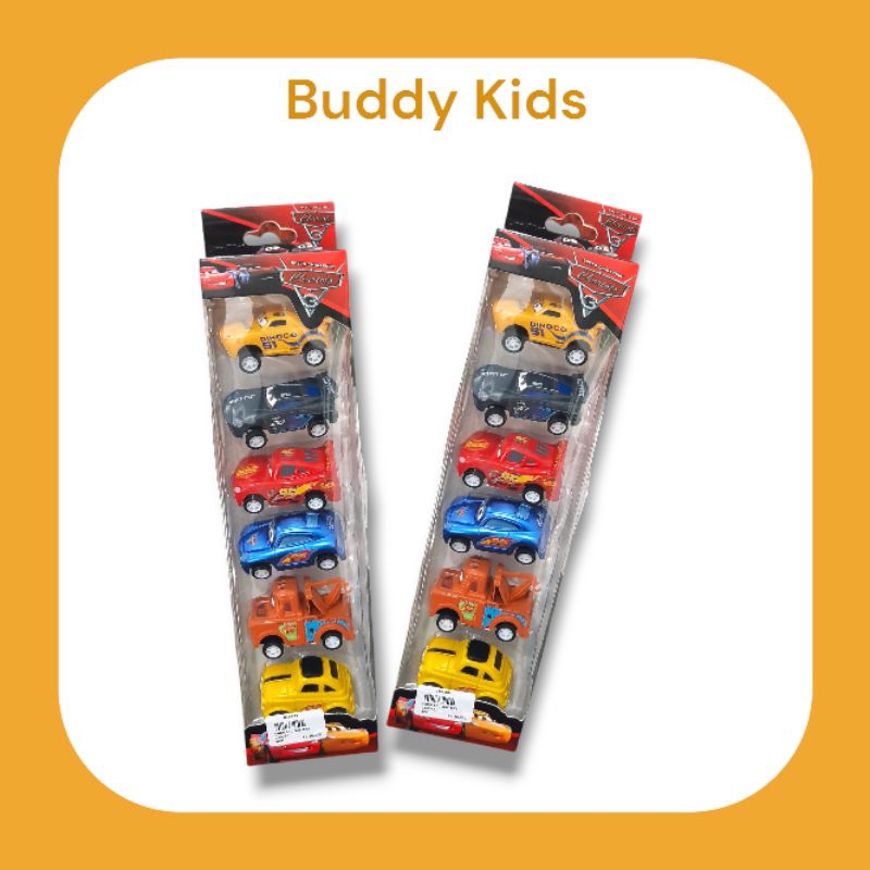 Jual 546-9k6/Mainan Anak Mobil Cars McQueen Set isi 6 pcs Pullback ...