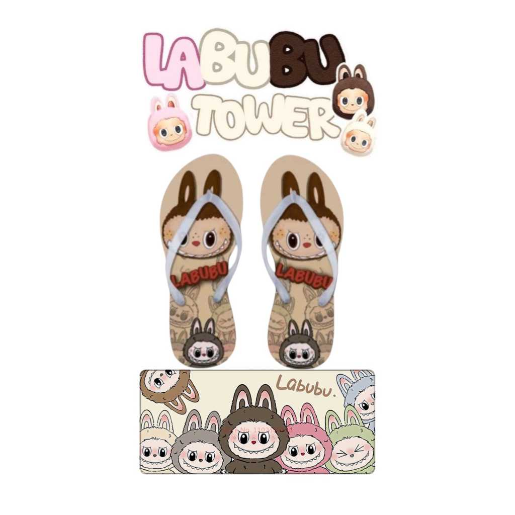 Jual SANDAL JEPIT ANAK PEREMPUAN LABUBU TERBARU SANDAL LABUBU SENDAL ...