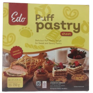 Jual Edo Puff Pastry Sheet Instant / Ready Dough 750 gram | Shopee ...