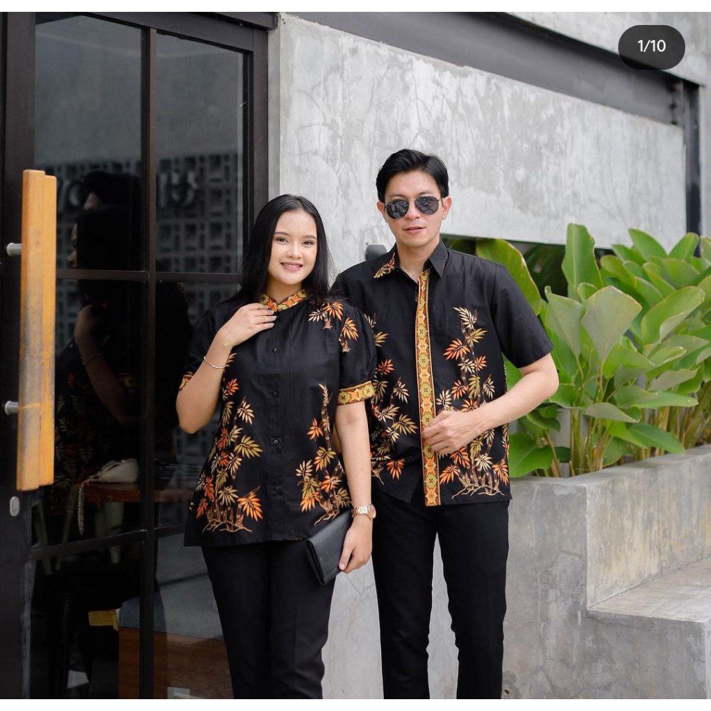 Jual Benang Raja Batik Couple Pria Wanita Katun H santoso K Hitam 1 ...